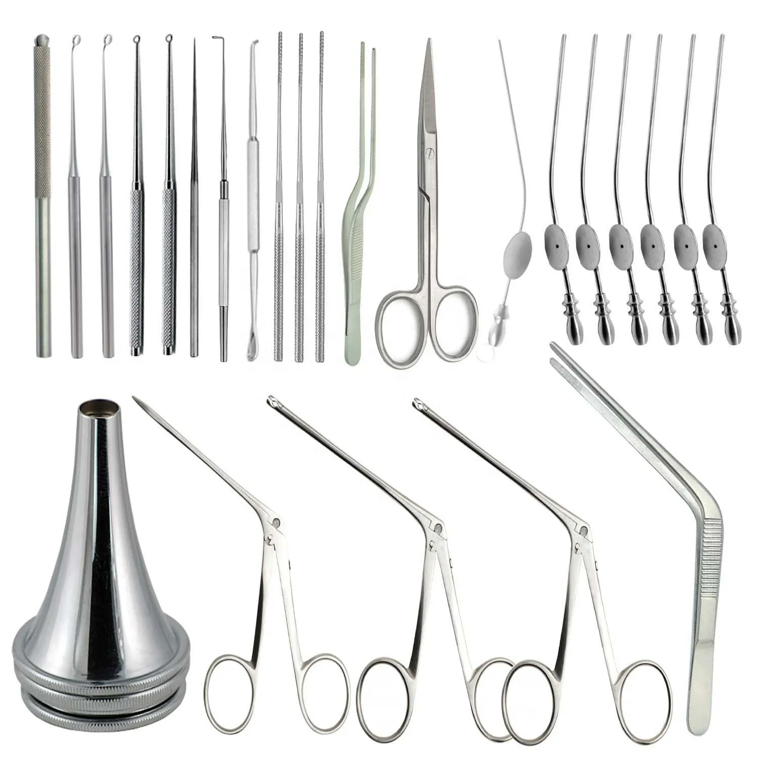 Myringotomy Set of 28Pcs Micro Ear Surgery Medical ENT Ear Nose Laryngeal Throat Tympanic ...