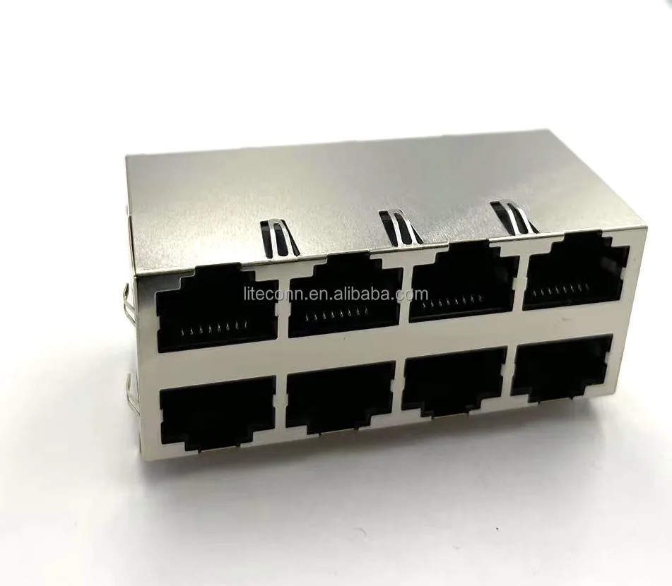 2x4 RJ45 Female Ethernet Socket Connectors for LAN Networks