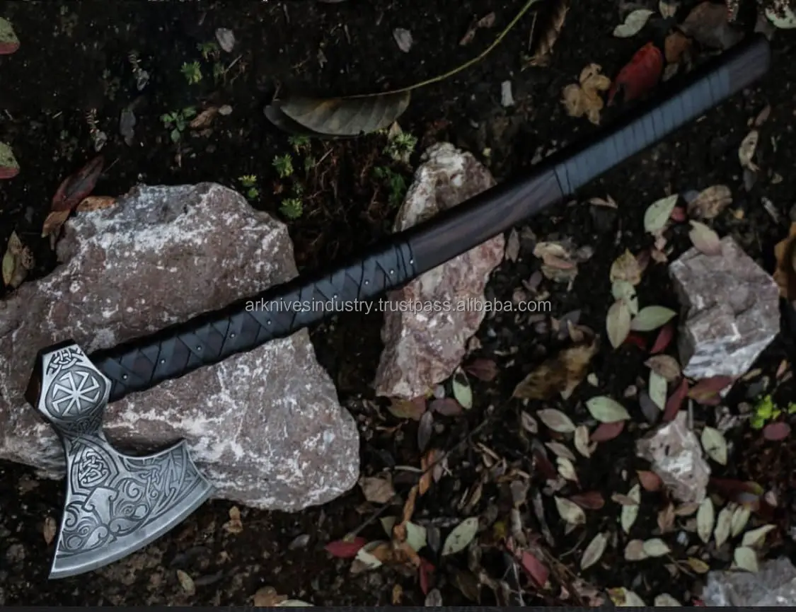 Viking Axe Norse Axe Medieval Axe With Leather Sheath Hot Sale Drop ...