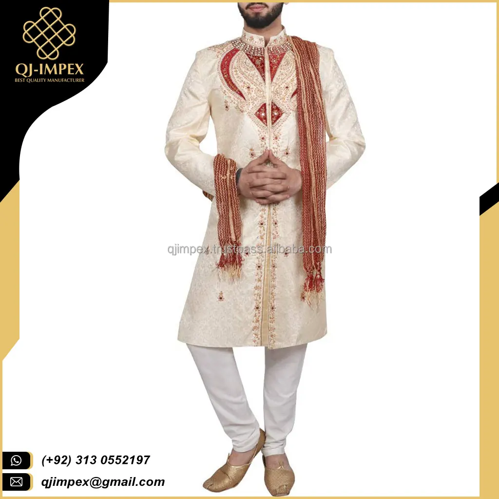 Pakistani Sherwani Groom Wedding Sherwanis Men's Sherwani Customized ...