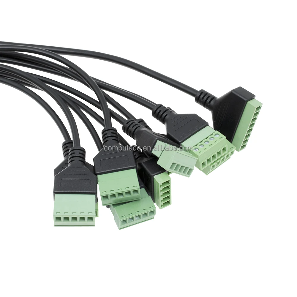 Mini Usb Male To 5pin Female Bolt Screw Shield Terminals Pluggable Type ...