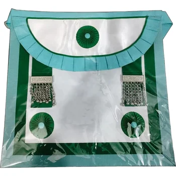 Masonic Nigeria Apron Round Shape Flap Silver Tassels And Adjustable ...