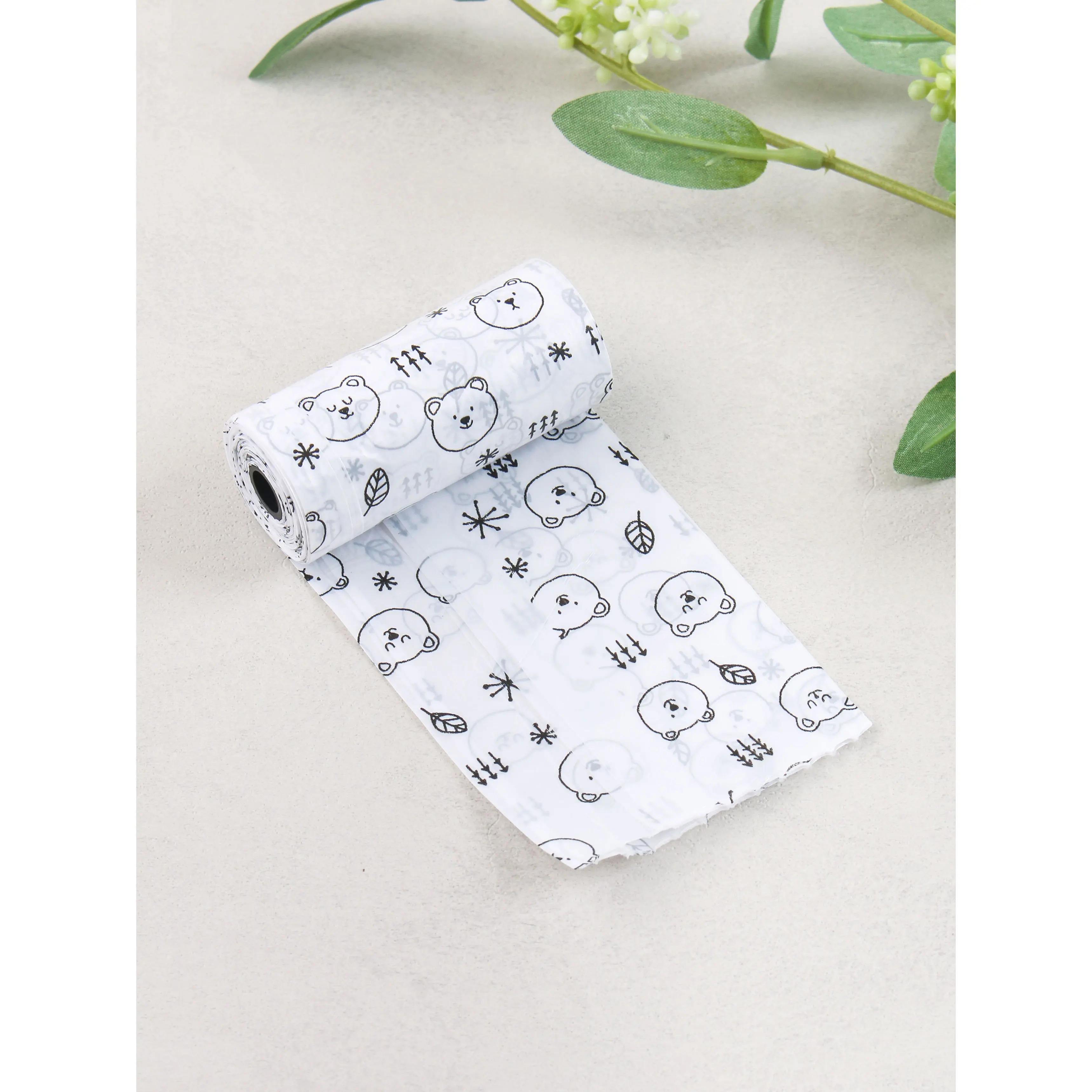 5 Rolls of White Plastic Wrap for Dog Poop Pet Waste Disposal Product ...