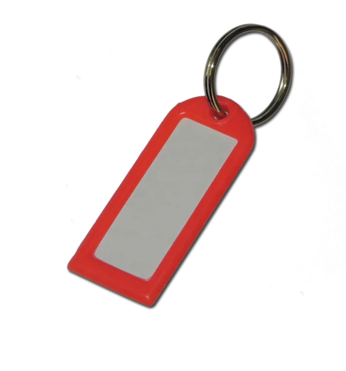 Plastic Name Tag Key Holder, Identification Key Tag - Paper Insert Key ...