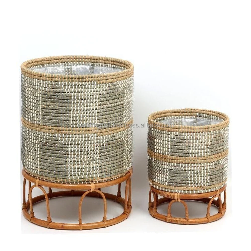 Favourite Stand Round Rattan Pot Set - Perfect Plant Holders