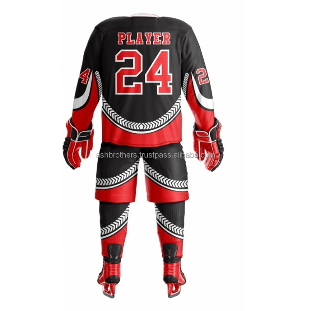 Men Ice Hockey Uniform Embroidery Sublimation Cheap Custom Ice Hockey ...