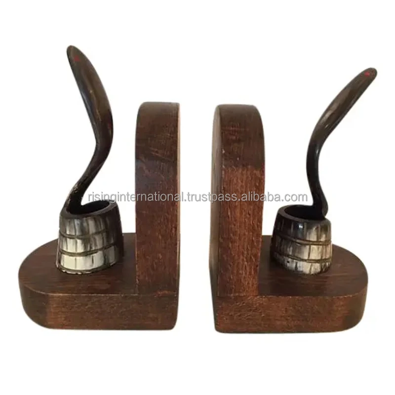 Luxury Designed Handcrafted Wooden Bookends For Home Table Top ...