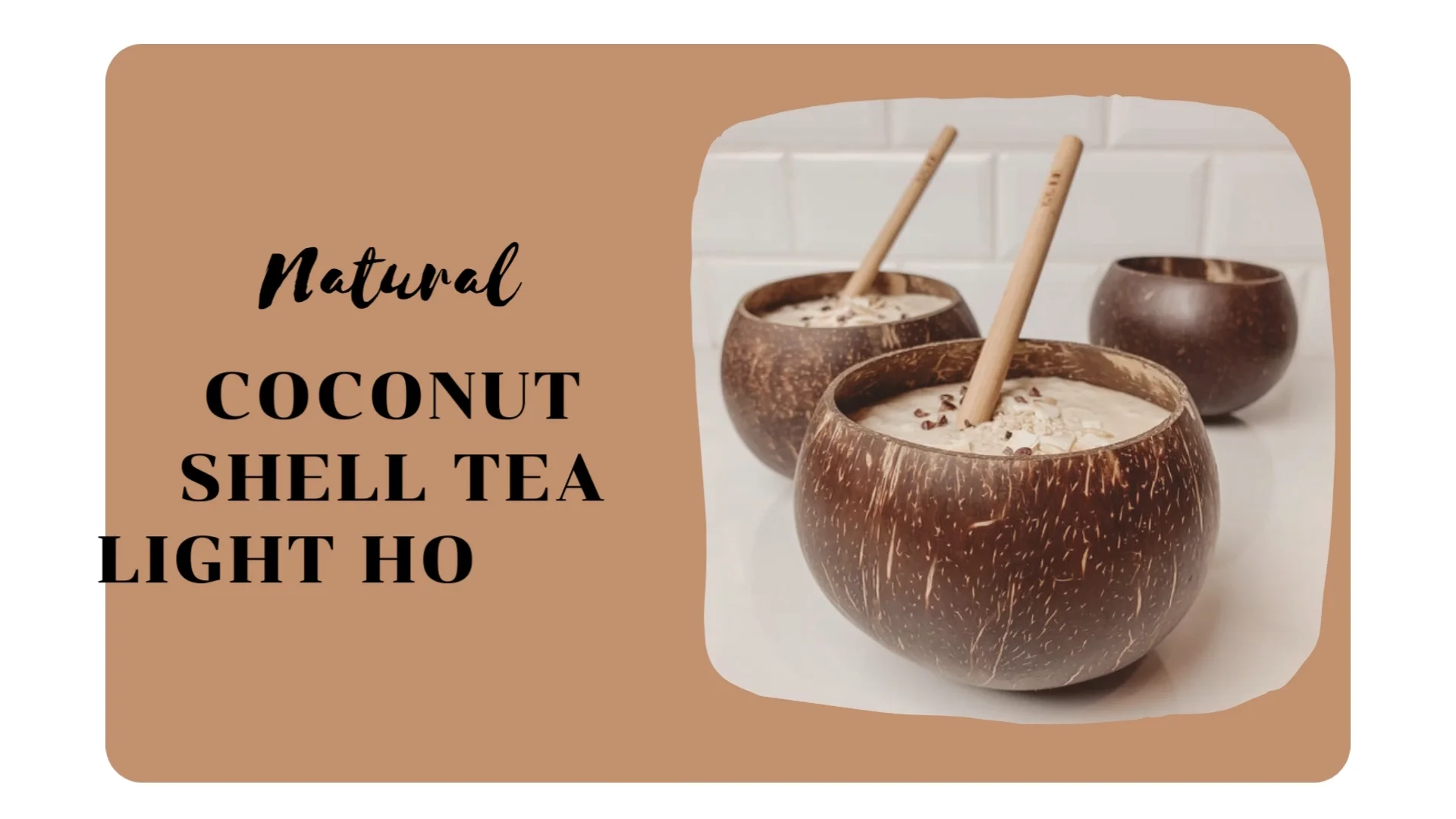 Reusable Natural Coconut Shell Cup / Organic Coconut Coffee Cup With ...