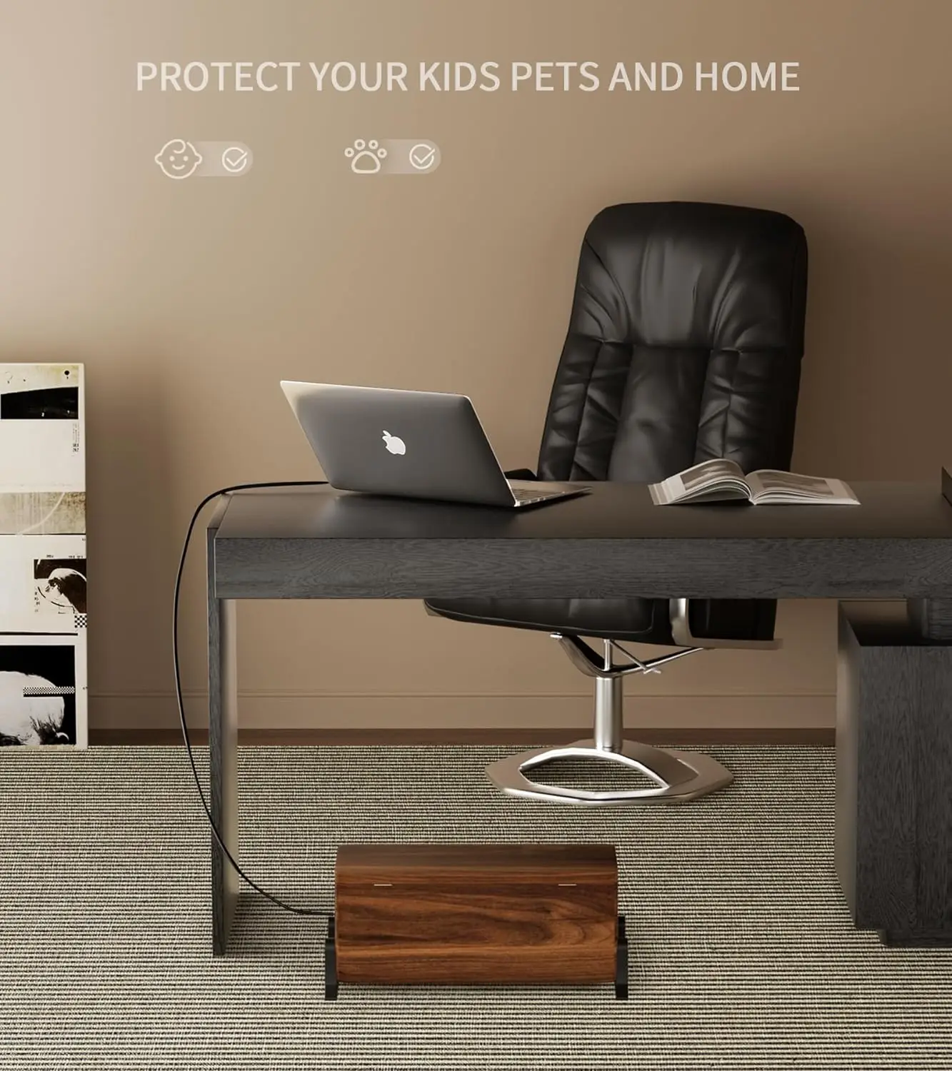 Alibaba.com: Large Wooden Acacia Cable Management Box, Floor/Desktop ...