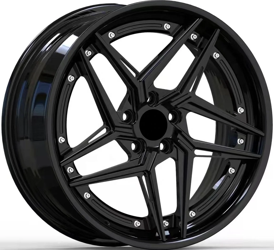 3 Piece Wheels Lip 19 20 21 22 23 24 Inch 5x112 5x120 5x114.3 5x130 T6 ...