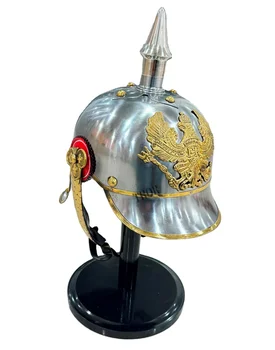 German Pickelhaube Helmet Steel Imperial Prussian Officer Spiked Wwi ...
