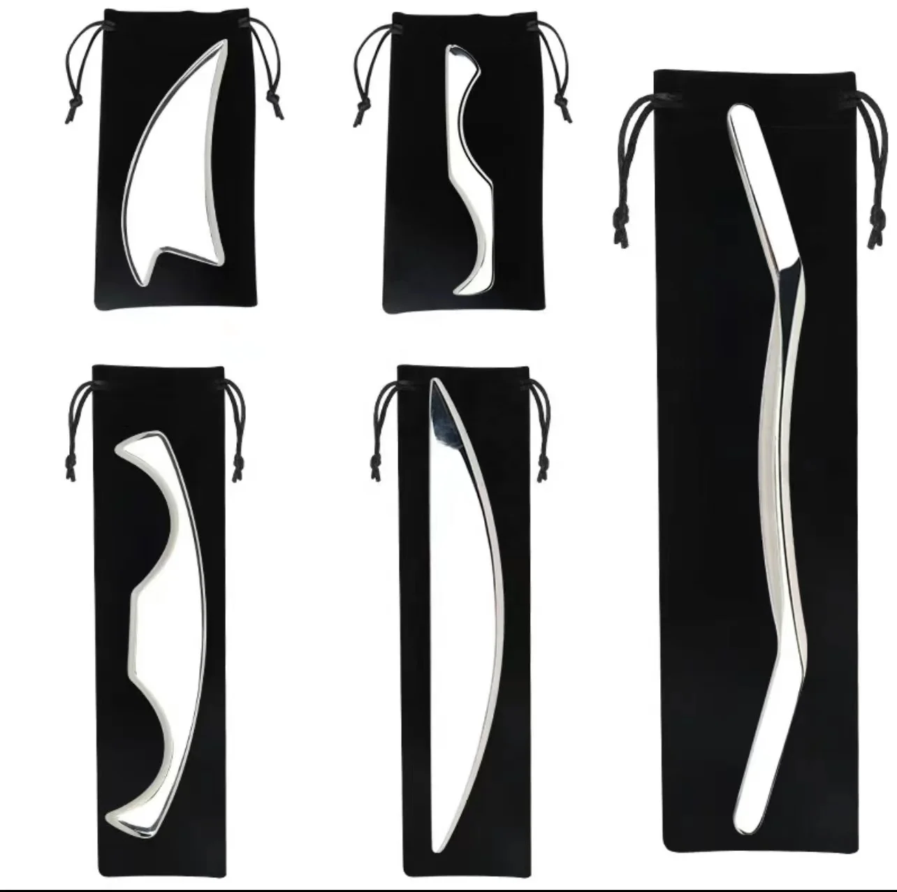 M Shape Stainless Steel Muscles Scrape Massager Gua Sha Tool