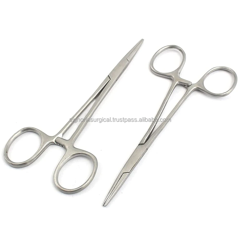 Stainless Steel Hemostatic Clamp Surgical Forceps Surgical Tool Kit Hemostat Locking Clamps ...