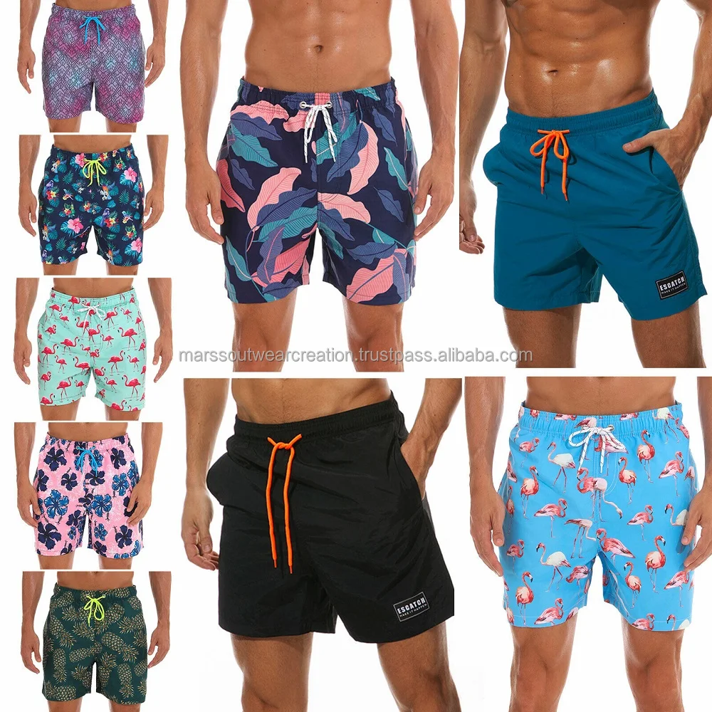 4 Way Stretch Swim Shorts Sexy Board Shorts Dot Pattern Elastic Waist ...