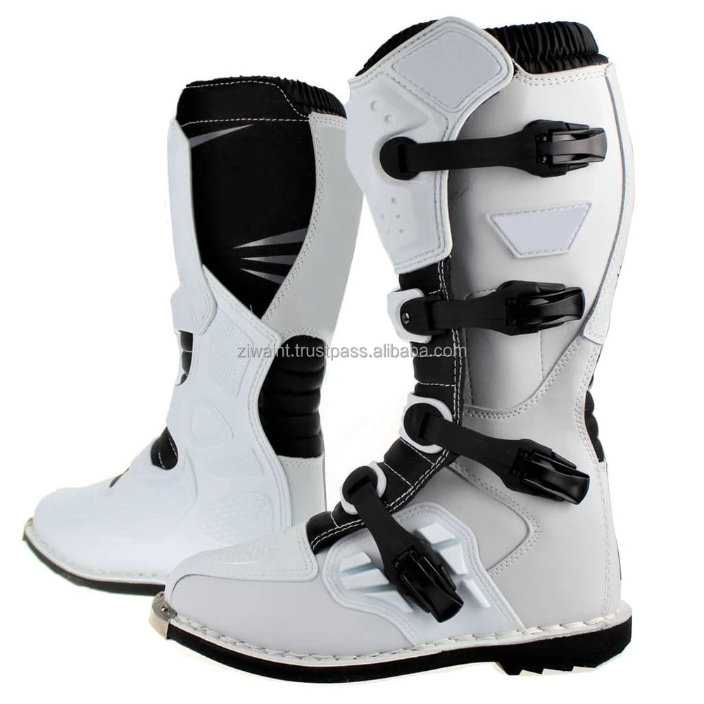 Auto Racing Motorcycle Boot Long Ankle Boot Motorbike Leather Racing ...