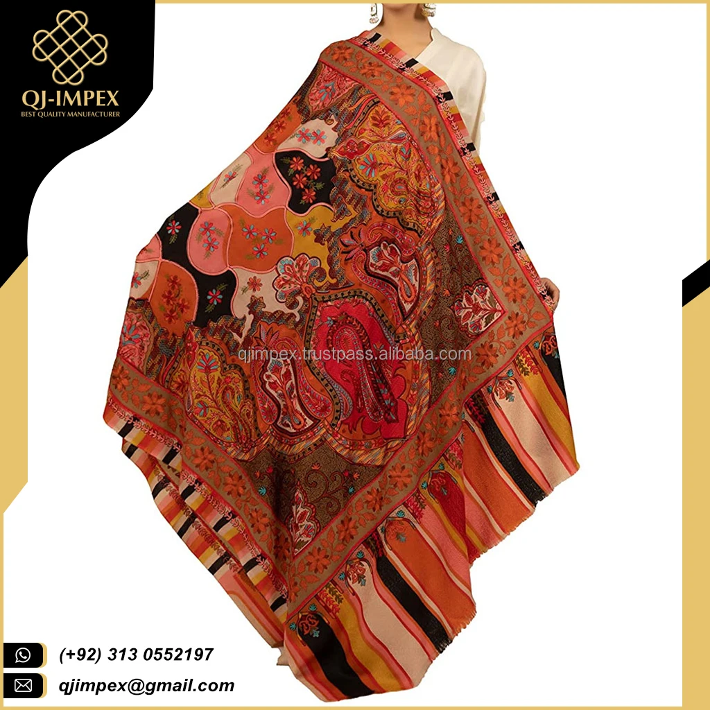 High Quality Cotton Fabric Ladies Winter Shawls For Street Wear / High ...