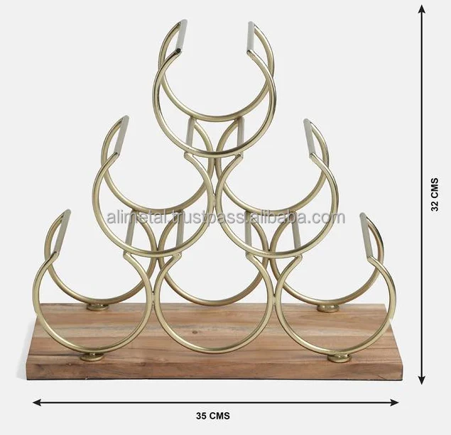 Customizable Metal Wine Stand Organized Decorative Wine Holder for ...
