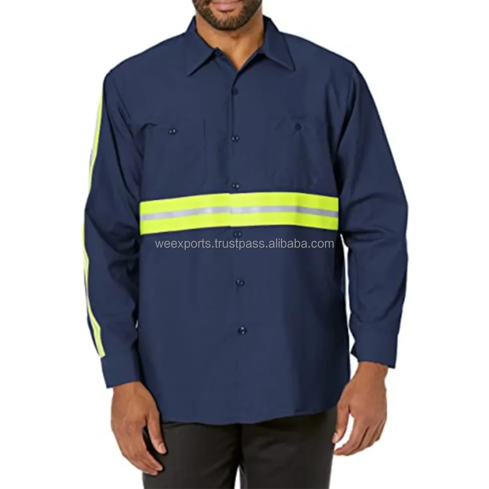 100% Cotton Orange Coal Mining Long Sleeve Construction Reflective ...