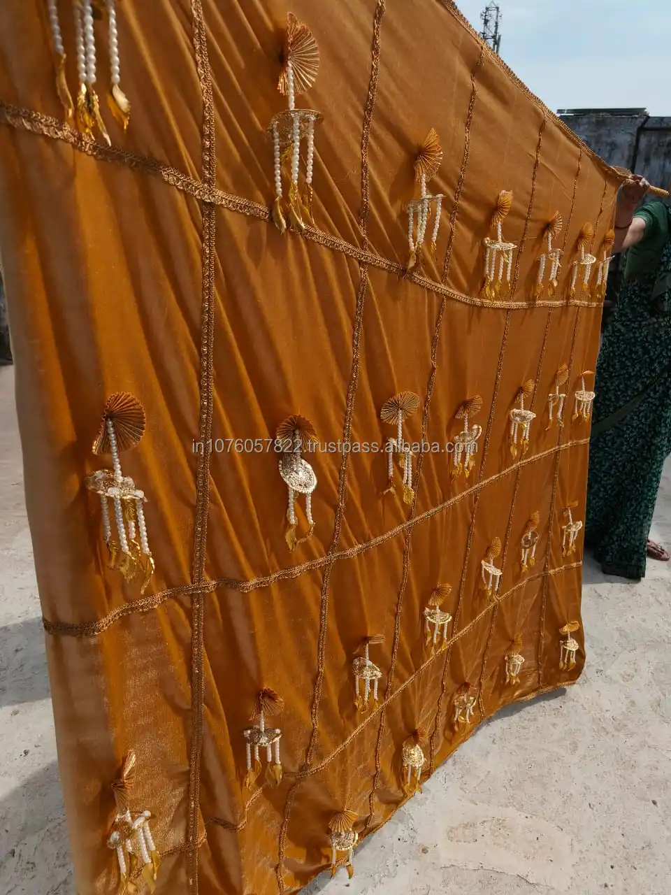 Indian/pakistani/punjabi Wedding Bridal Chadar Velvet Kaleera Canopy ...