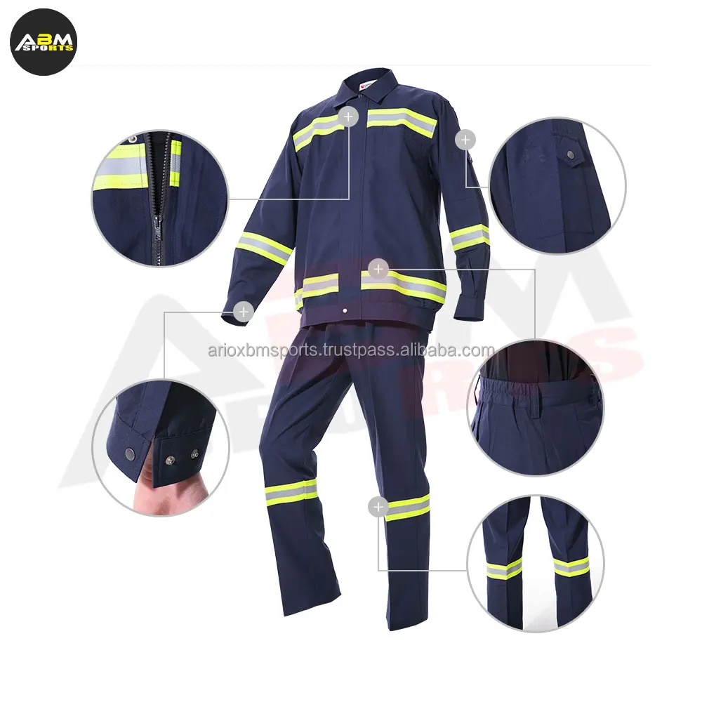 Custom Safety Coverall Workwear For Workers Cotton Suit Antistatic Oil ...