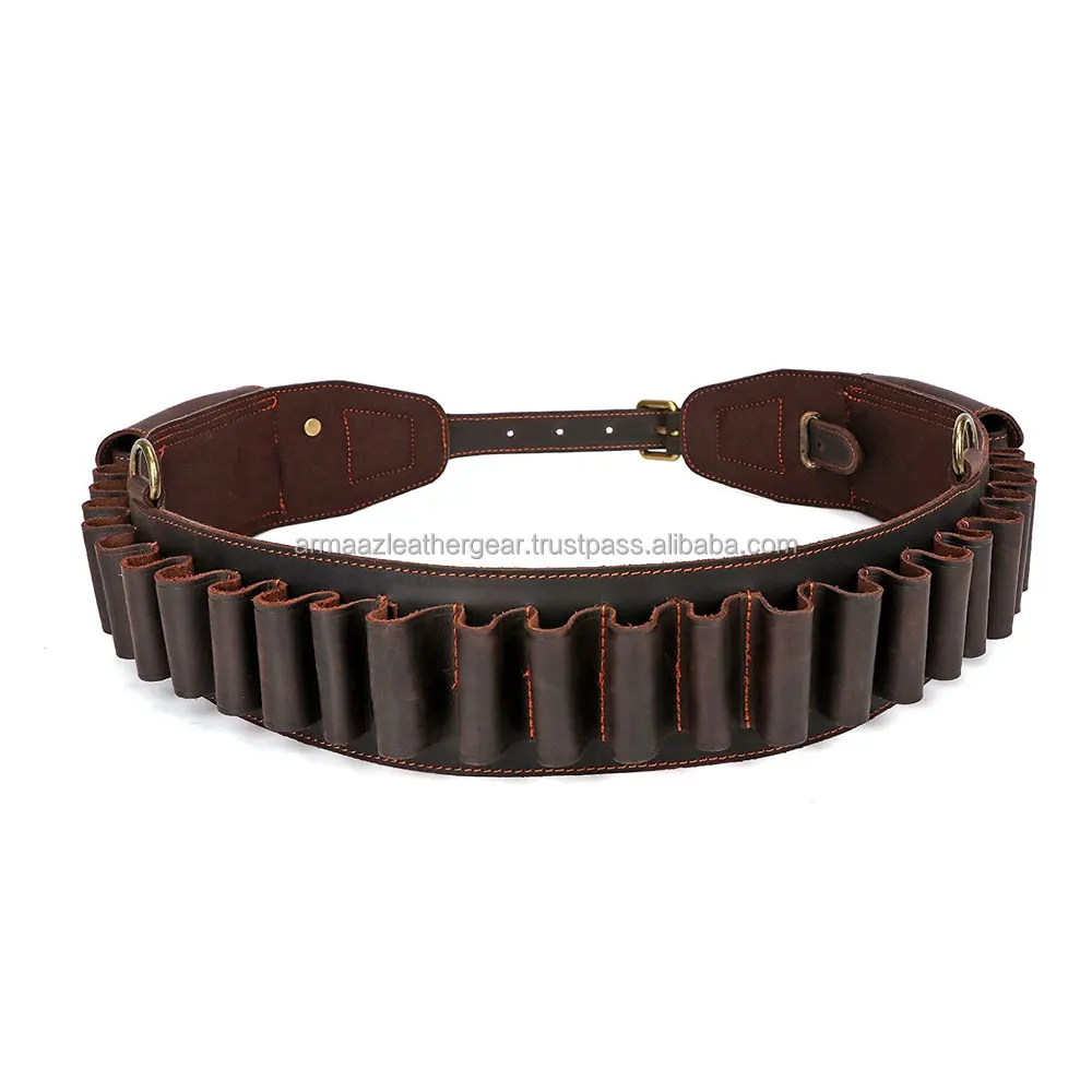 Shooting Gun Pure Leather Cartridge Belt Bullet Hunting Shooting ...
