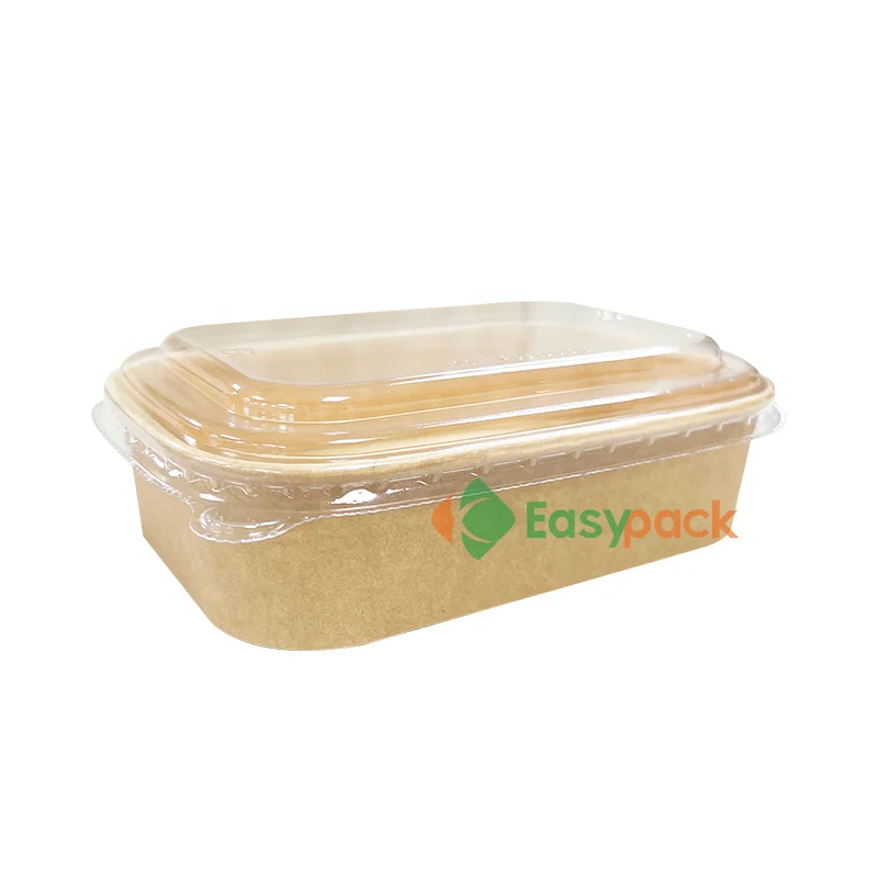 500ml Rectangular Kraft Paper Food Takeaway Boxes - Buy Food Takeaway ...