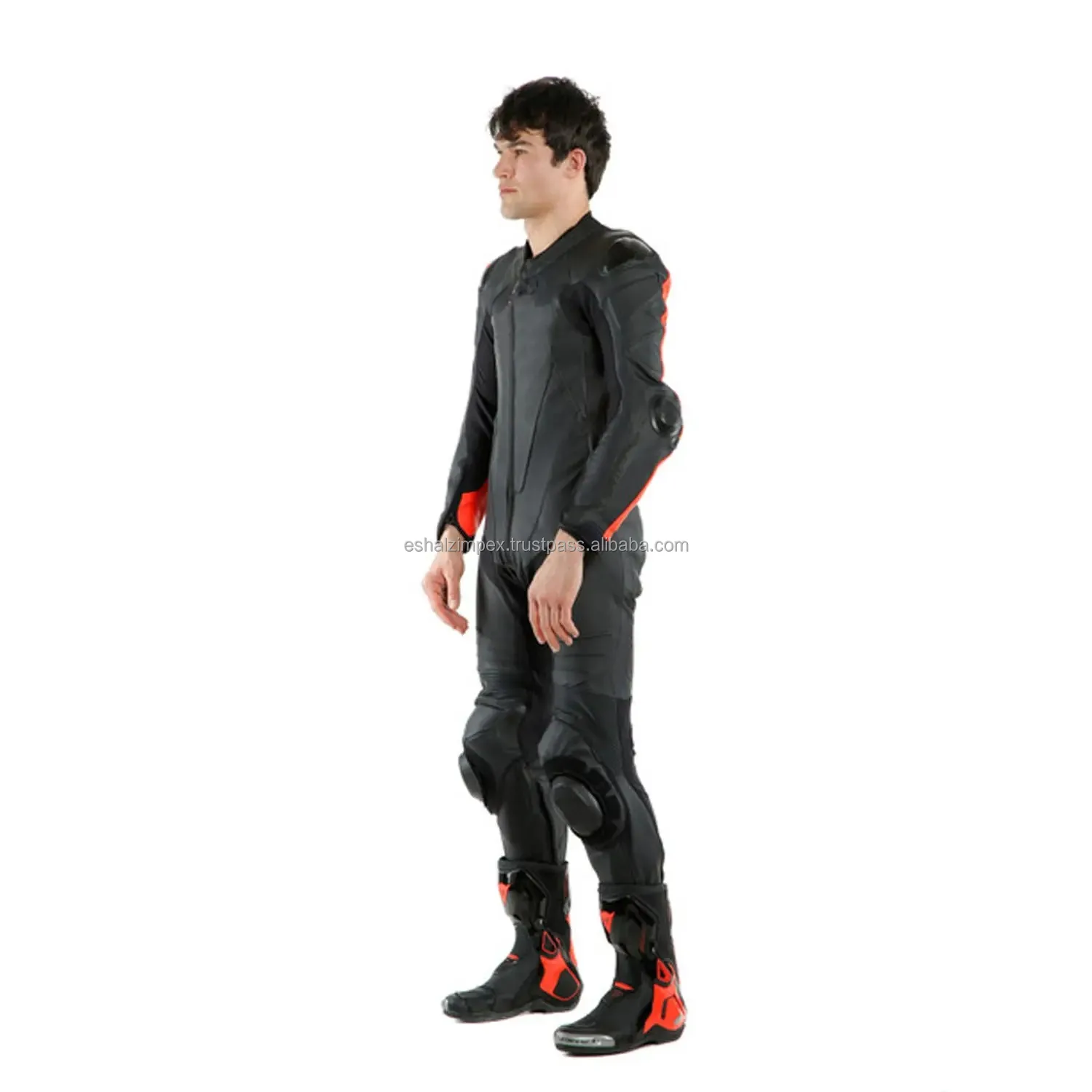 One-piece Leather Motorcycle Suit Anti-fall And Wear-resistant Men's ...