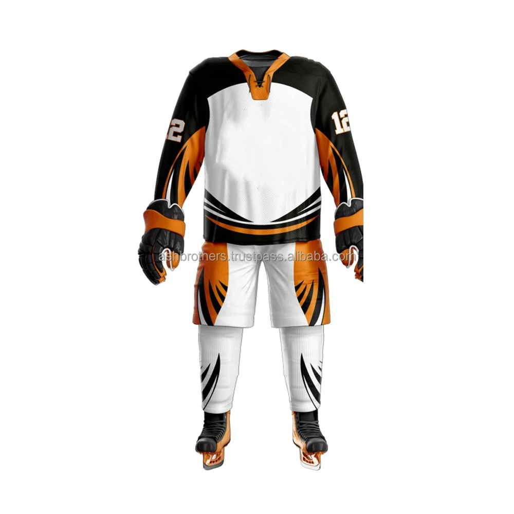 Men Ice Hockey Uniform Embroidery Sublimation Cheap Custom Ice Hockey ...