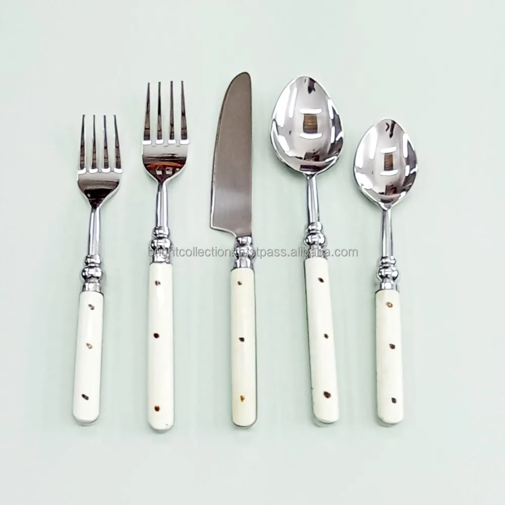 Unique Modern Look Design Metal Flatware Stainless Steel Black Color ...