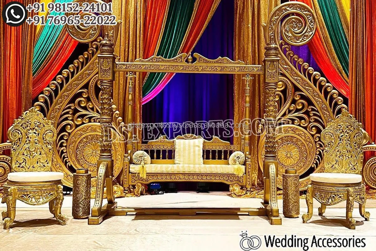 Gujarati Garba Night Stage With Wooden Swing Traditional Garba Event ...