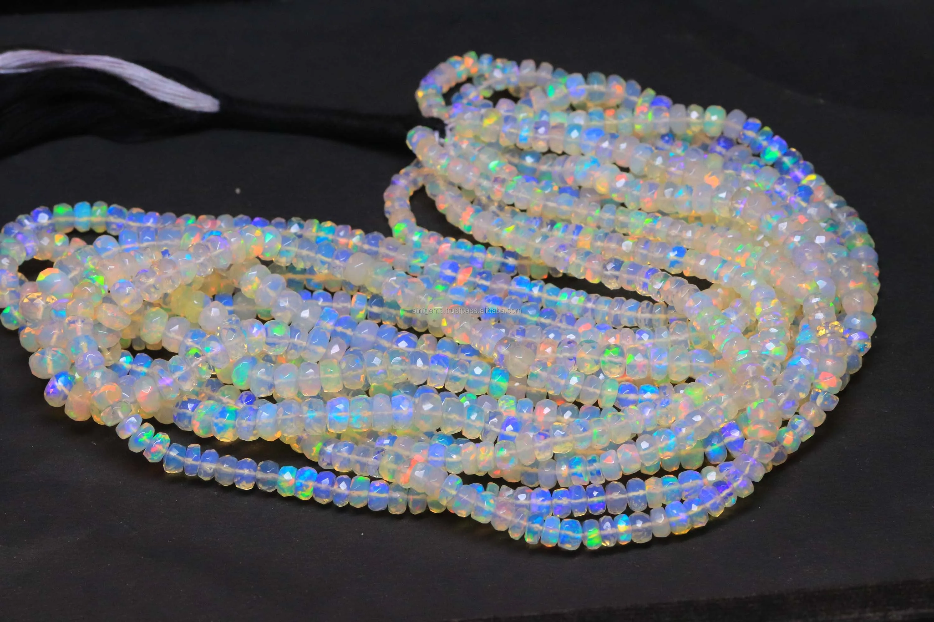 Amazing Ethiopian Opal Beads Smooth Polished Welo Fire Faceted Opal ...