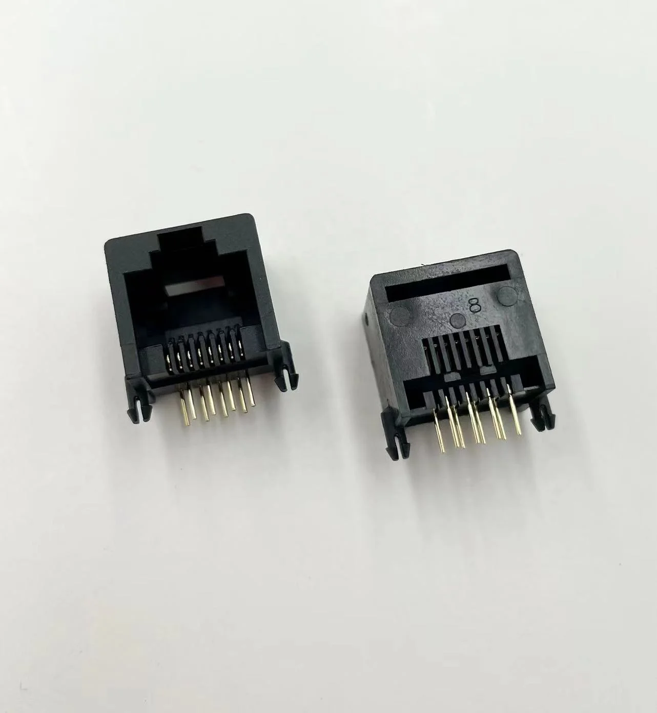 1x1 Port RJ45 Female Socket Connector Ethernet Tab Up Cat5E 8p8c Right ...