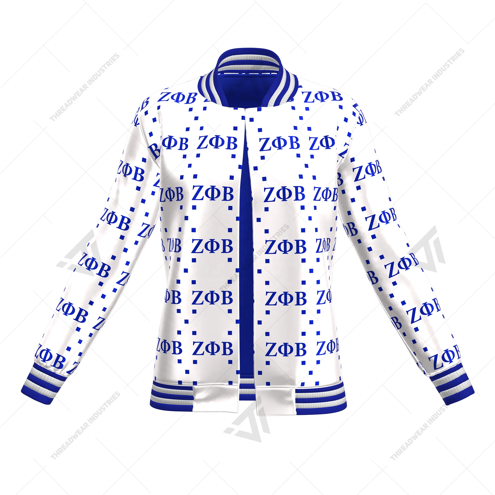 Custom Reversible Zeta Phi Beta Sorority Embroidered Letterman Jacket
