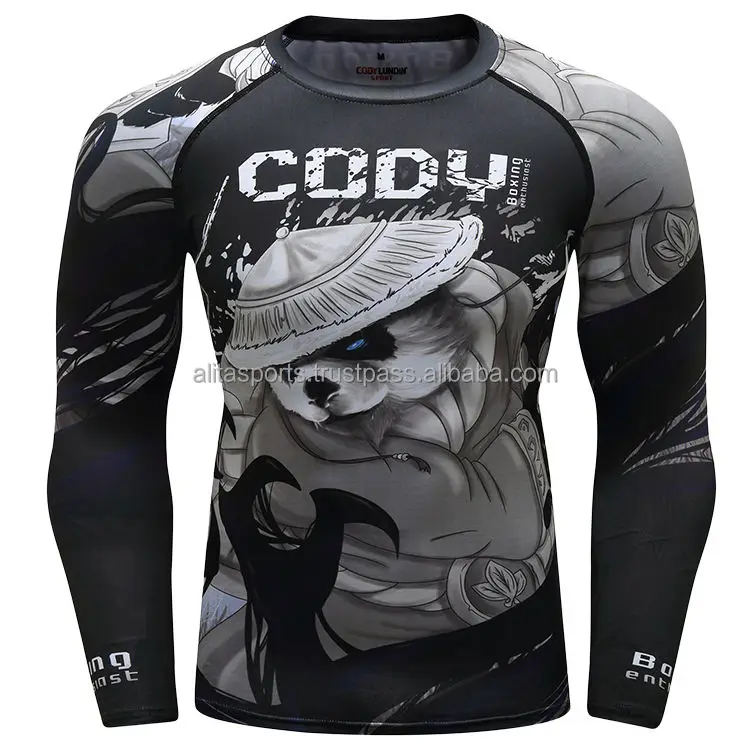 Customized Design Custom Printed Rash Guard, Moisture Wicking ...