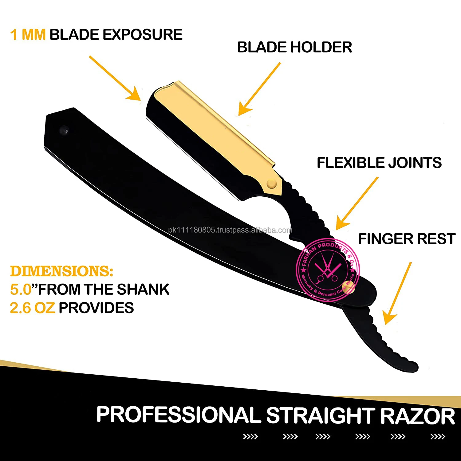 Barber Feather Razor Professional Men's Stainless Steel Folding Beard ...