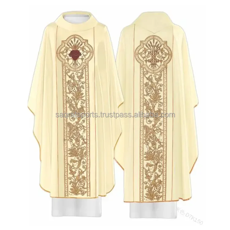Men's Church Pastor Celebrant Chasuble Priest Vintage Robe Gown Cape ...