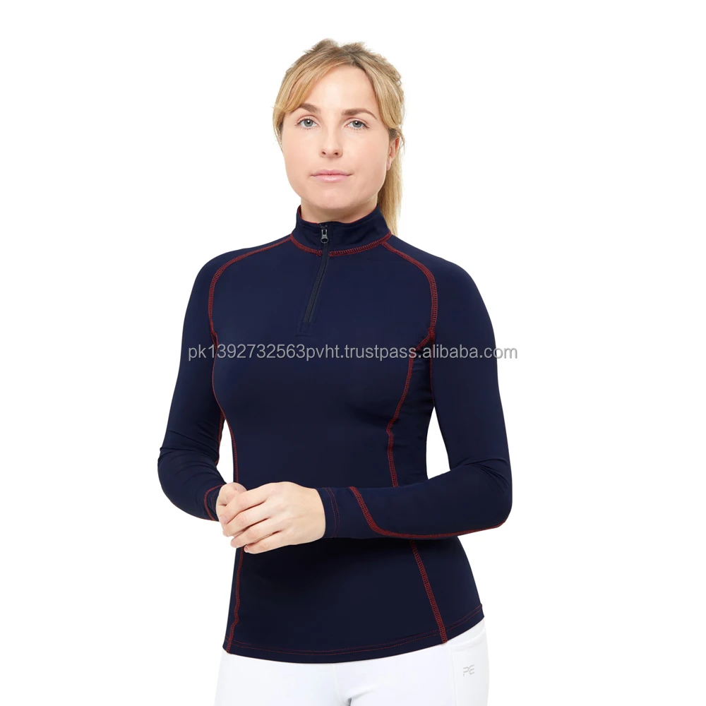 Horse Riding Base Layers Quick Dry Women Long Sleeve Shirt Equestrian ...