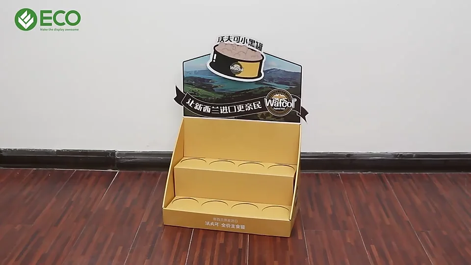 Supermarket Pos Two Tier Counter Table Top Display Stand Cardboard Box ...