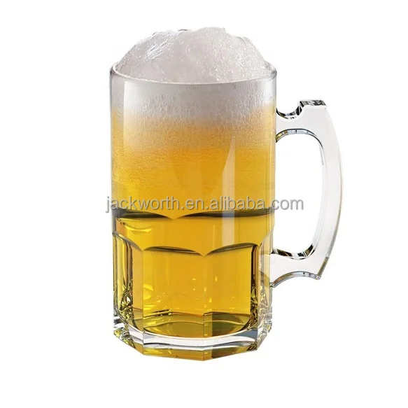 22 Oz Clear Thick Acrylic Drinking Beer Mug - Perfect for Parties