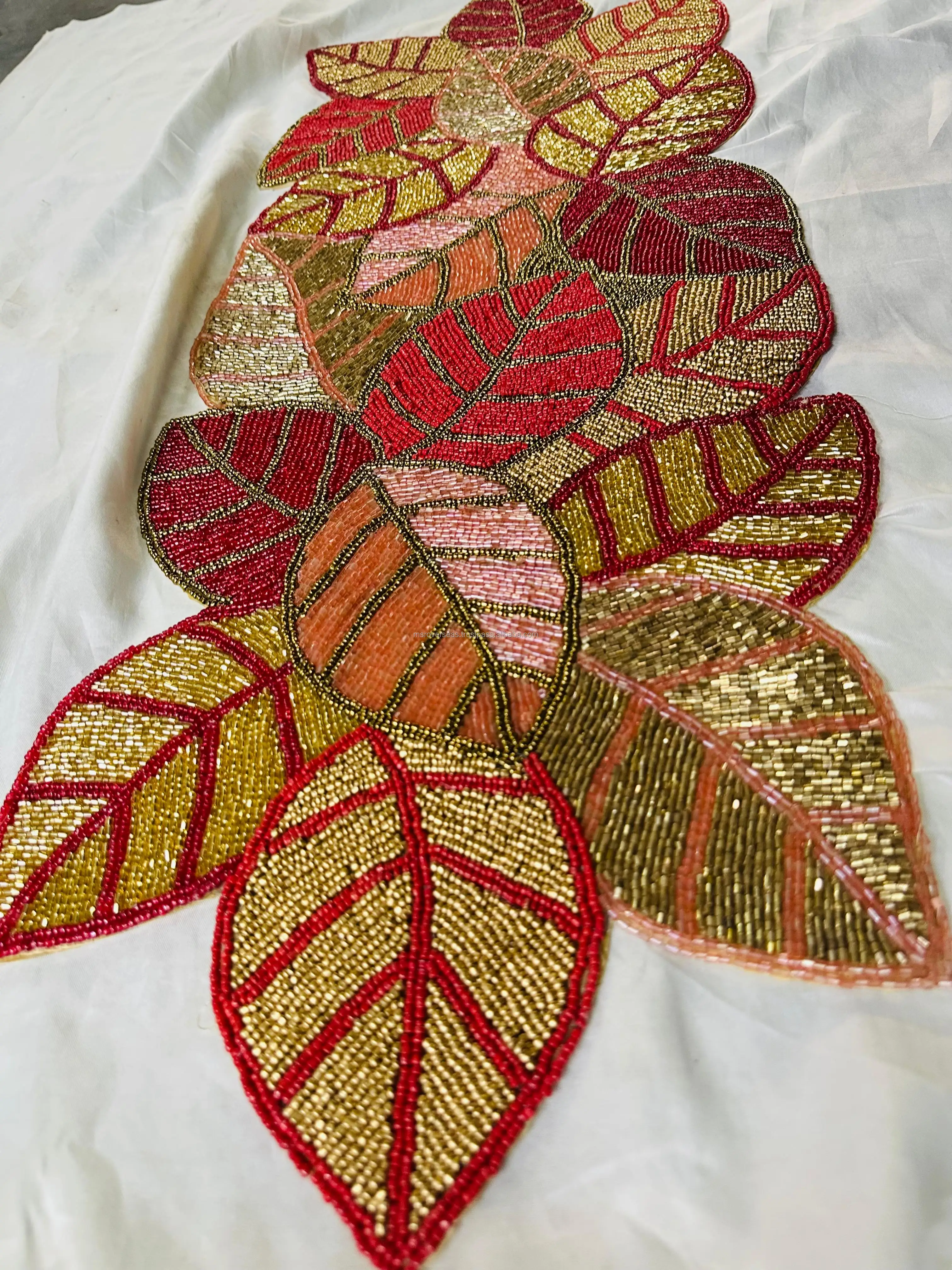 Hand-beaded Embroidered Tablecloth & Table Runner for Weddings