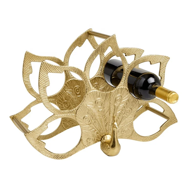 Luxury Metal Circular Wall-Mounted Wine Organizer 6 Racks for Bottle ...