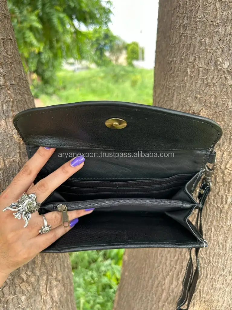 Handmade Aztec Tooled Leather Clutch Stylish Women Saddle Blanket Leather Wallets High Quality ...