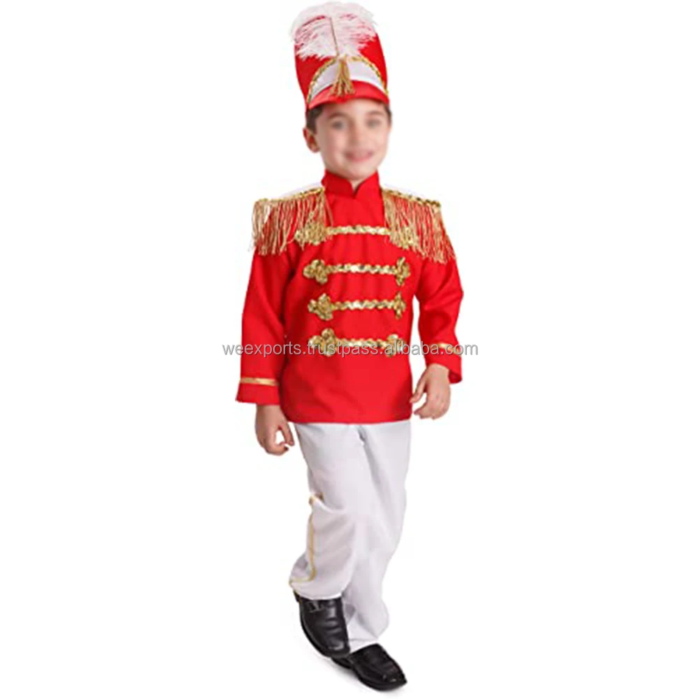 Drum Major Costume For Kids Red Marching Band Uniform By Dress Up ...