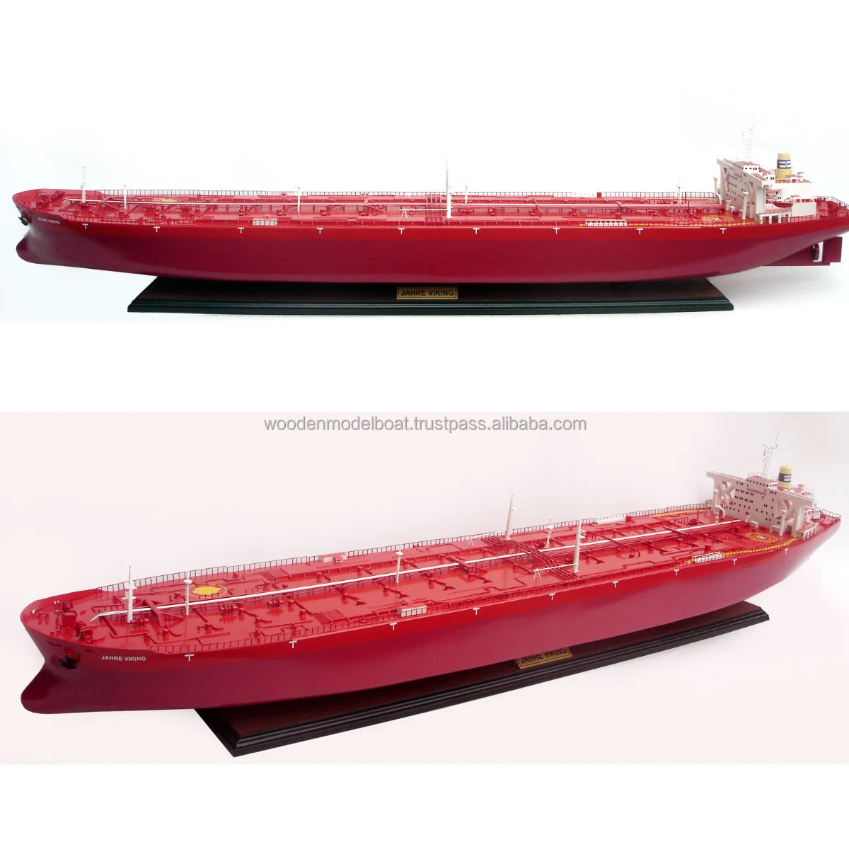 Handmade Viking Oil Tanker Ship Model for Home Decoration