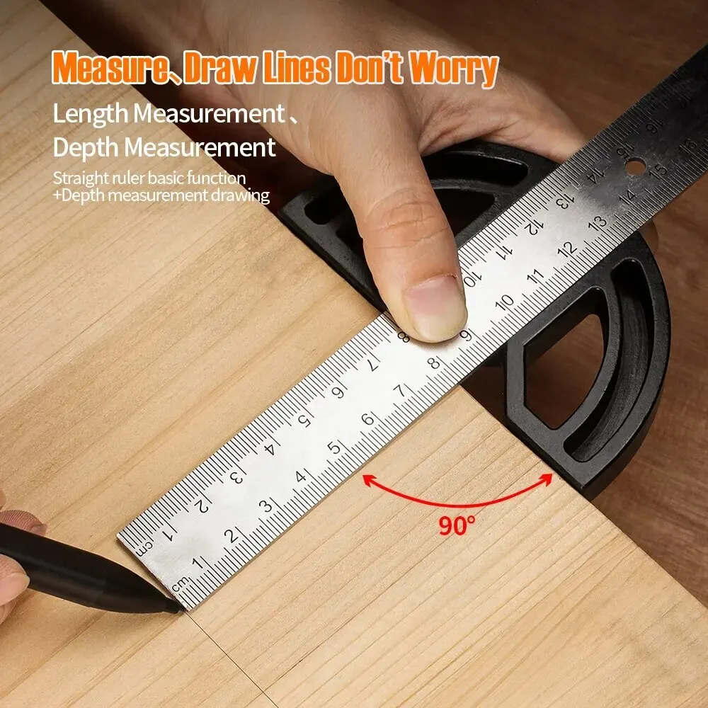 8in Angle Gauge Measurement Stainless Steel Precision Multifunctional ...