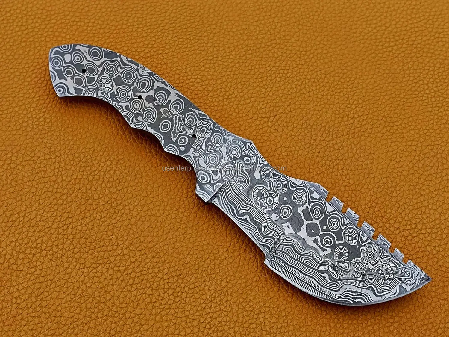 Handmade Damascus Steel Blank Blade Tracker Knife Full Tang Fixed Blade ...