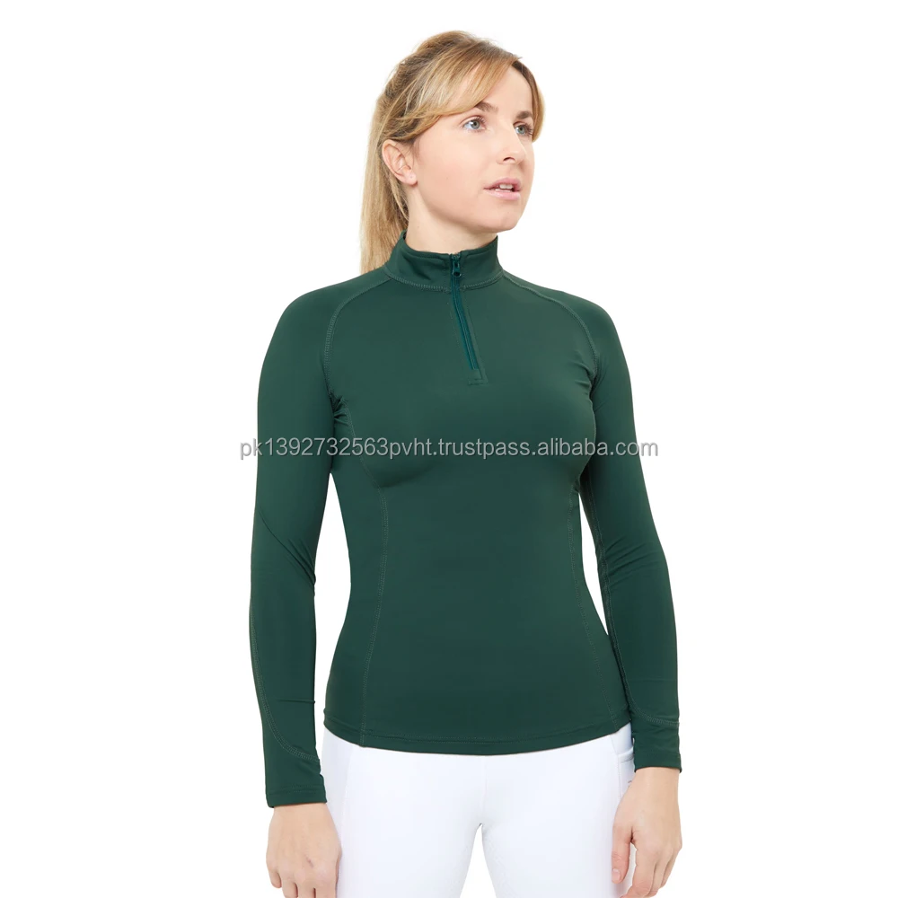 Horse Riding Base Layers Quick Dry Women Long Sleeve Shirt Equestrian ...