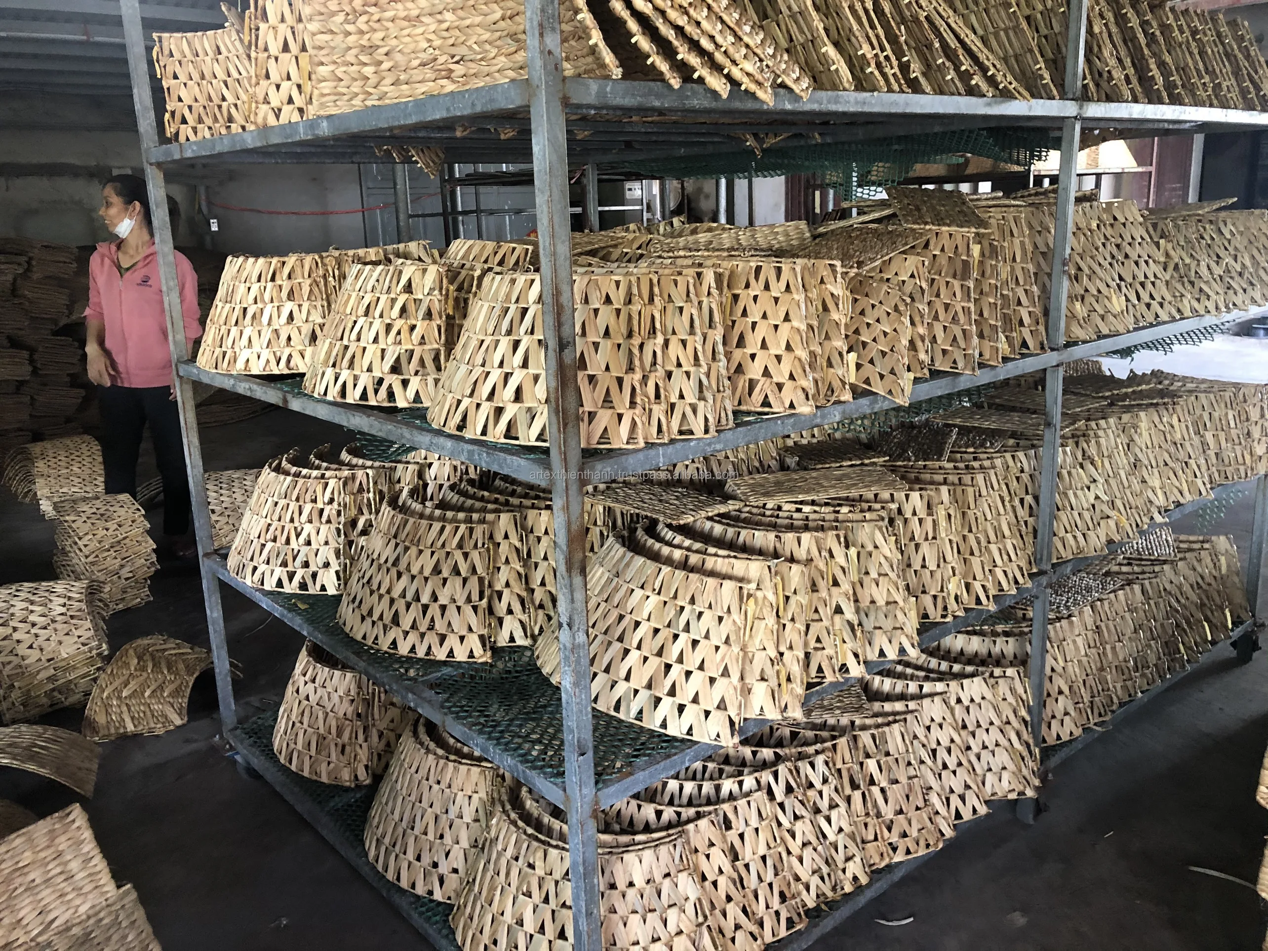 Folding Home Xmas Decor Woven Wicker Tree Basket Decorations Natural ...