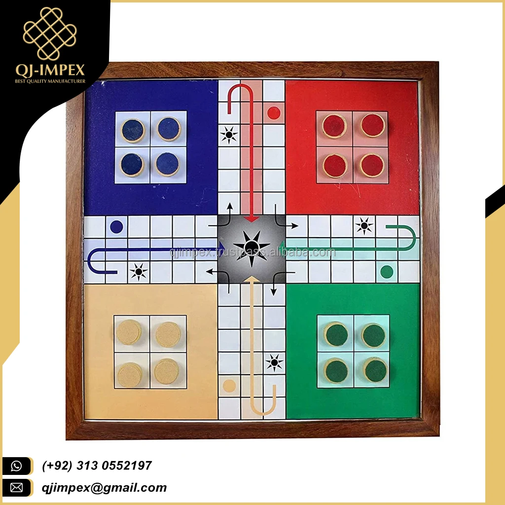 Factory Direct Sale Wooden Ludo Board Game Indoor Play Fun Board Game ...