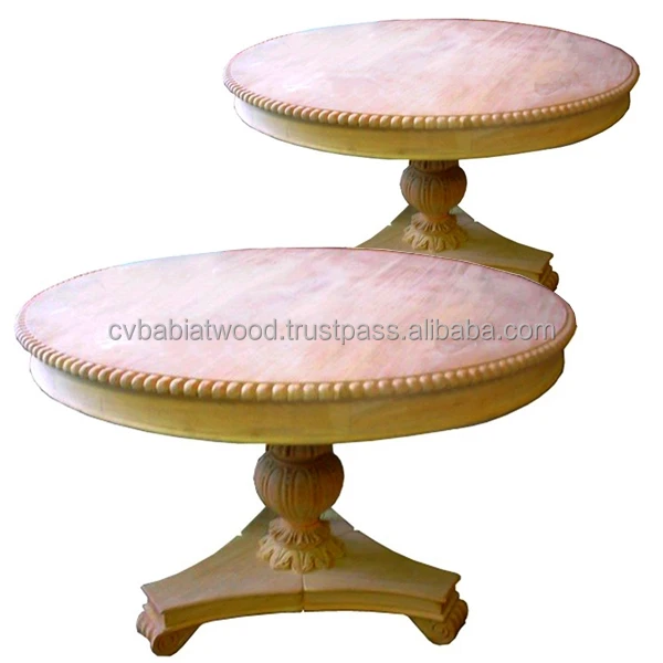 Mahogany Round Dining Table Console Desk Living Room Office Table ...